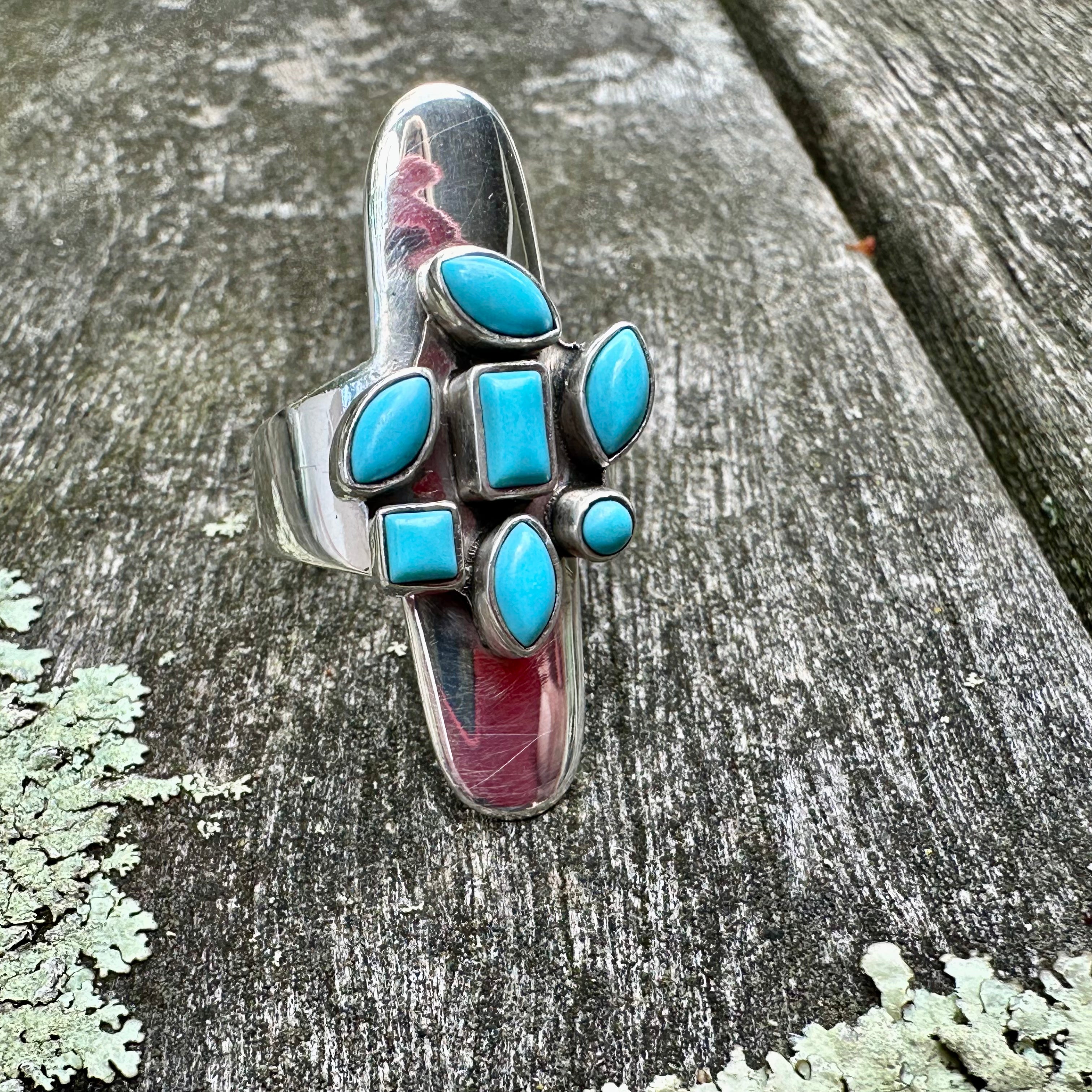 Turquoise multi stone ring – Rowena Watson Jewellers